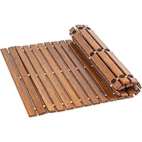 Utoplike Teak Wood Bath Mat, Shower Mat Non Slip for Bathroom,61cmx46cm ...