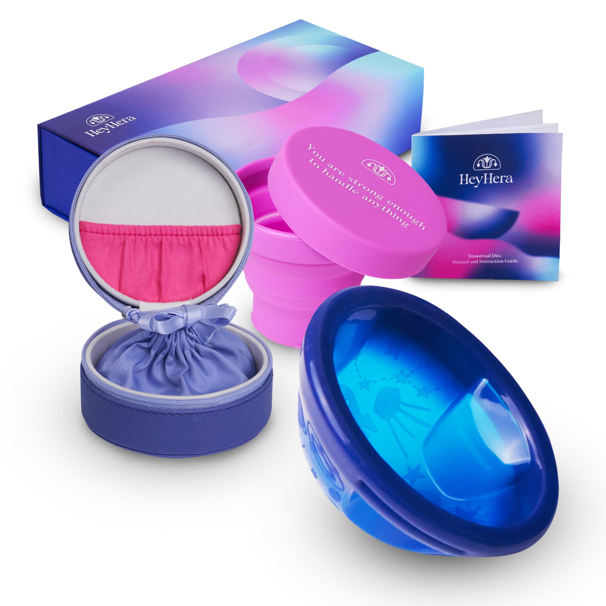 HeyHera Menstrual Disc Reusable, Silicone Menstrual Disc, Comfortable ...