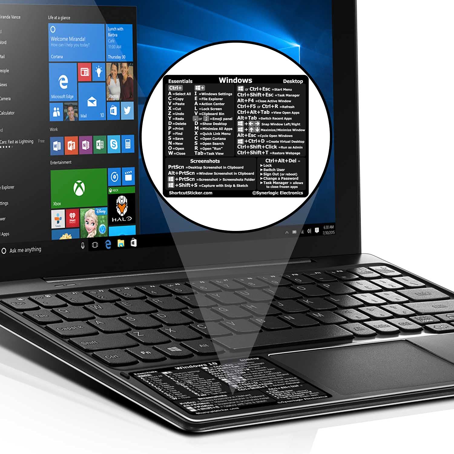 Mua SYNERLOGIC Windows PC Reference Keyboard Shortcut Sticker | Vinyl ...