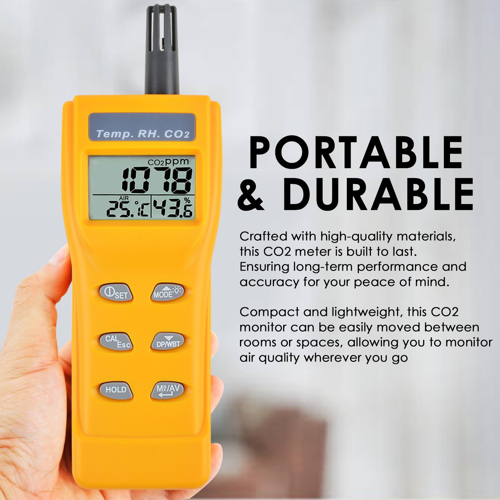 Mua CO2 Meter Portable CO2 Detector Digital CO2 Monitor with Alarm ...