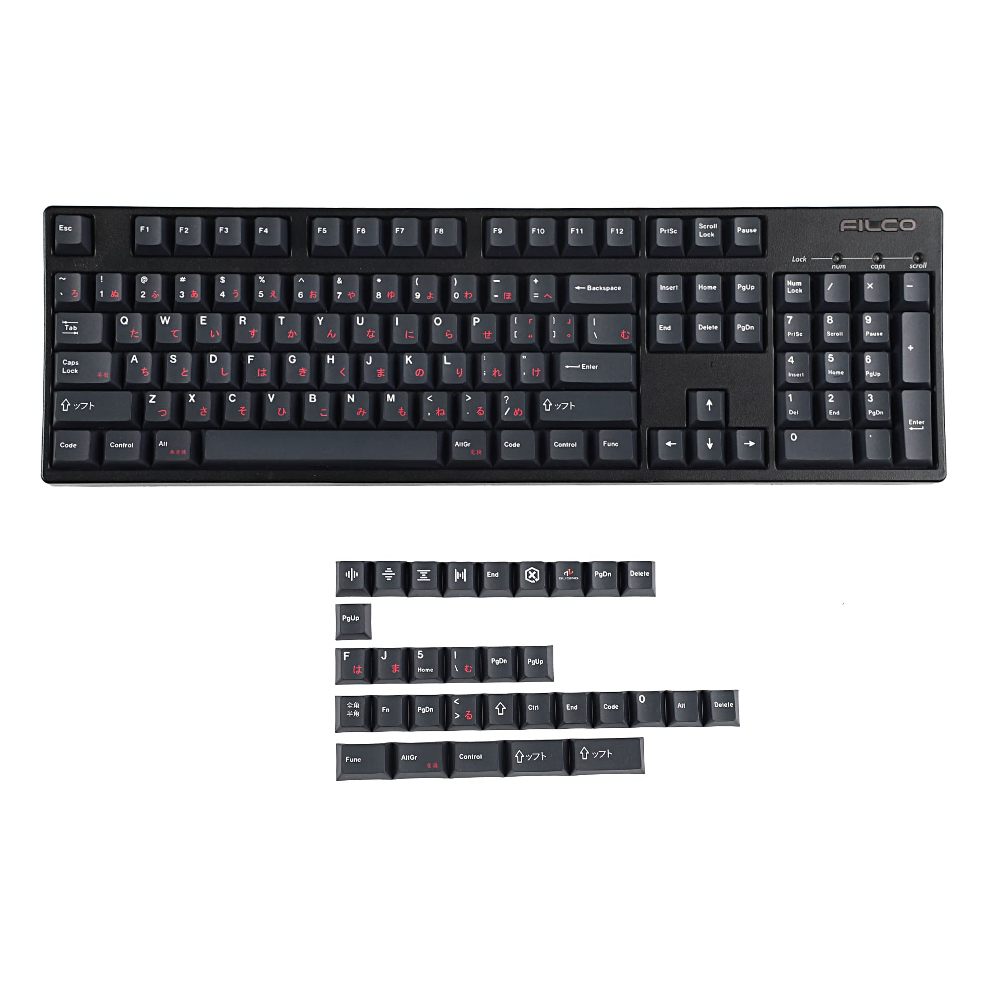 Mua 136 Key WOB Red Cyrillic Cherry Profile Five Side Dye Sub Keycaps PBT Key caps for TKL 61 64 ...