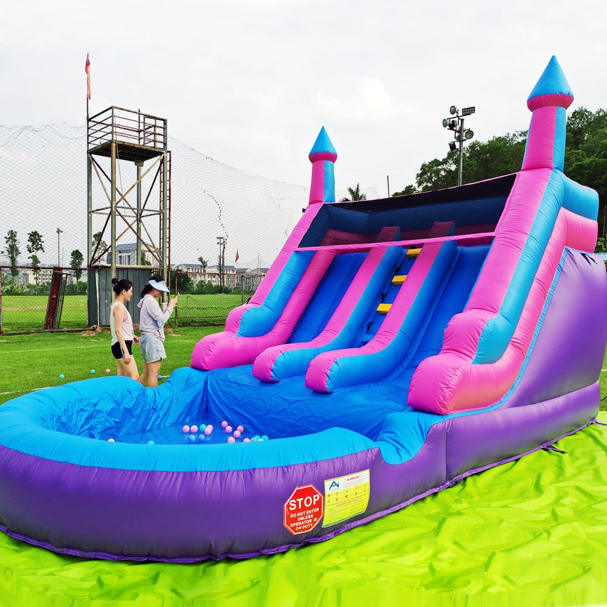 21FT Commercial Water Slide for Adults Kids (Double Water Slides&Big ...