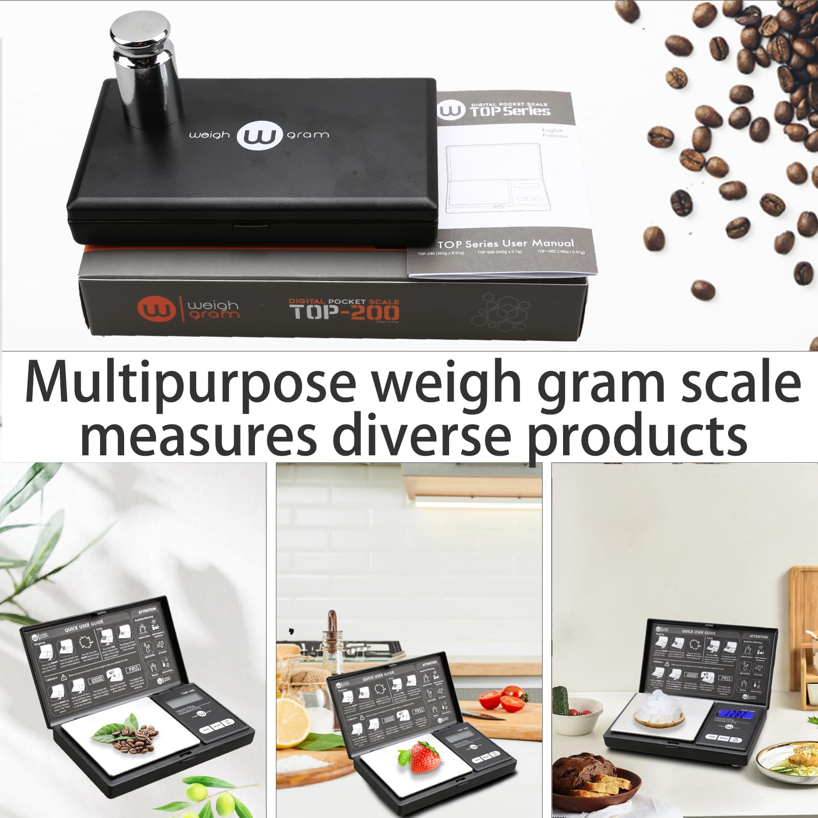 Weigh Gram 200g Digital Pocket Gram Scale 0.01g Accuracy, 200g X 0.01g ...