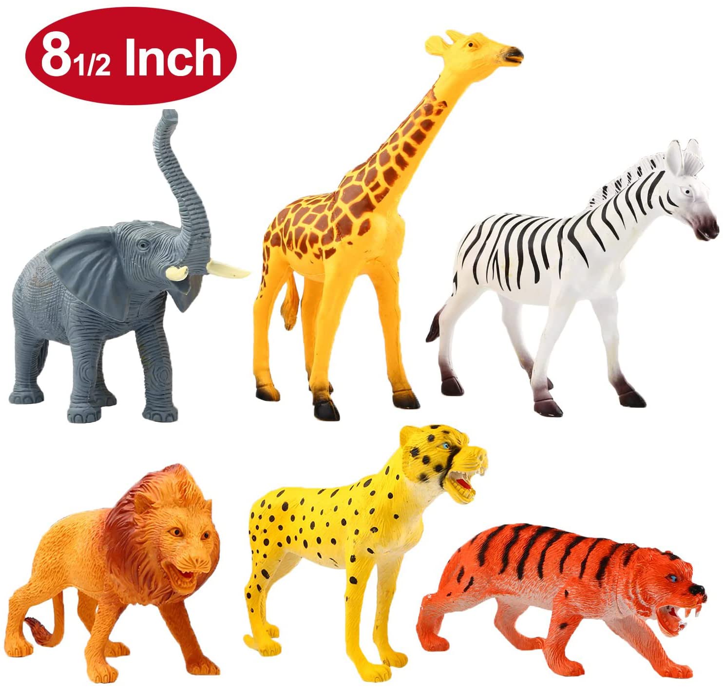 Mua Animal Figure,8 Inch Jumbo Jungle Animal Toy Set(12 Piece),Yeonha ...