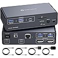 Amazon.com: FQuanmap 4K120Hz USB C Docking Station with KVM Switch 2 Monitors 2 Computers ...