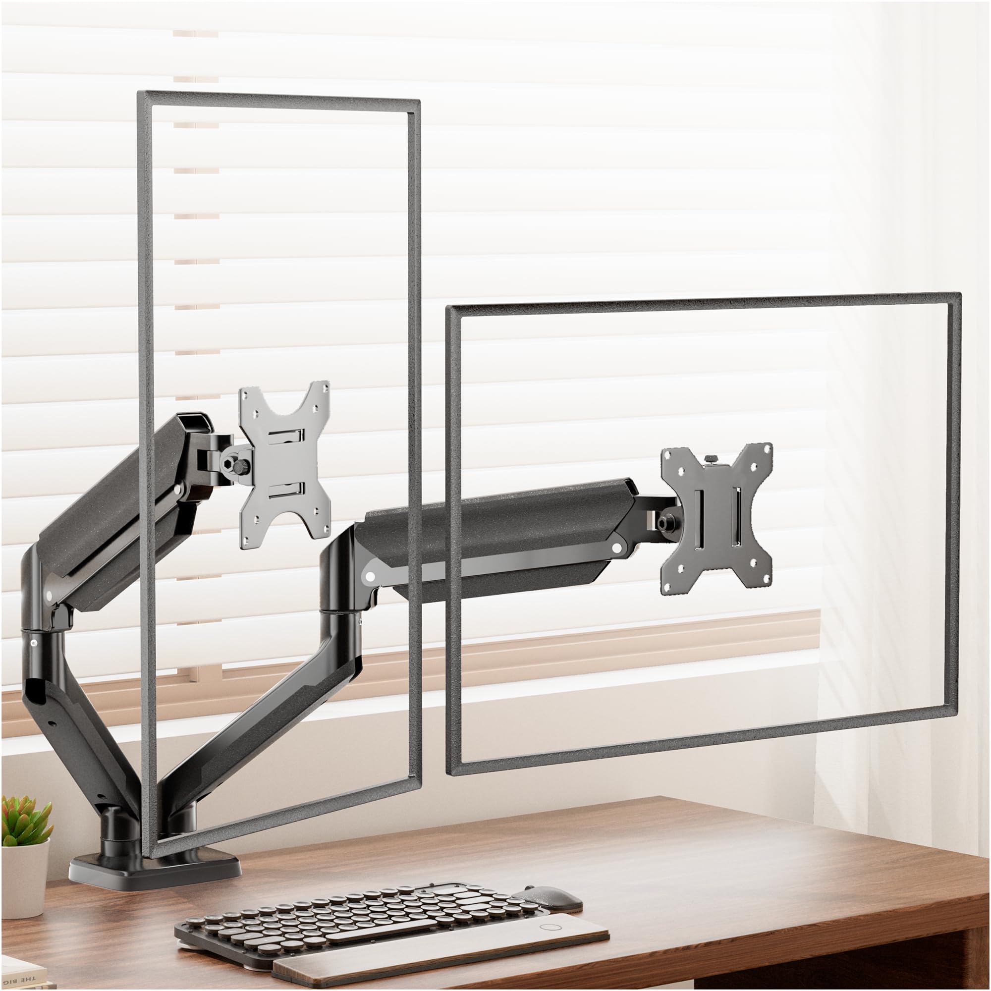 Mua Dual Monitor Arm Desk Mount - Height Adjustable Tiltable Swivel ...