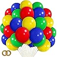 Amazon.com: Red Blue Green Yellow Balloons 100 Pack 12 Inch Matte Blue ...