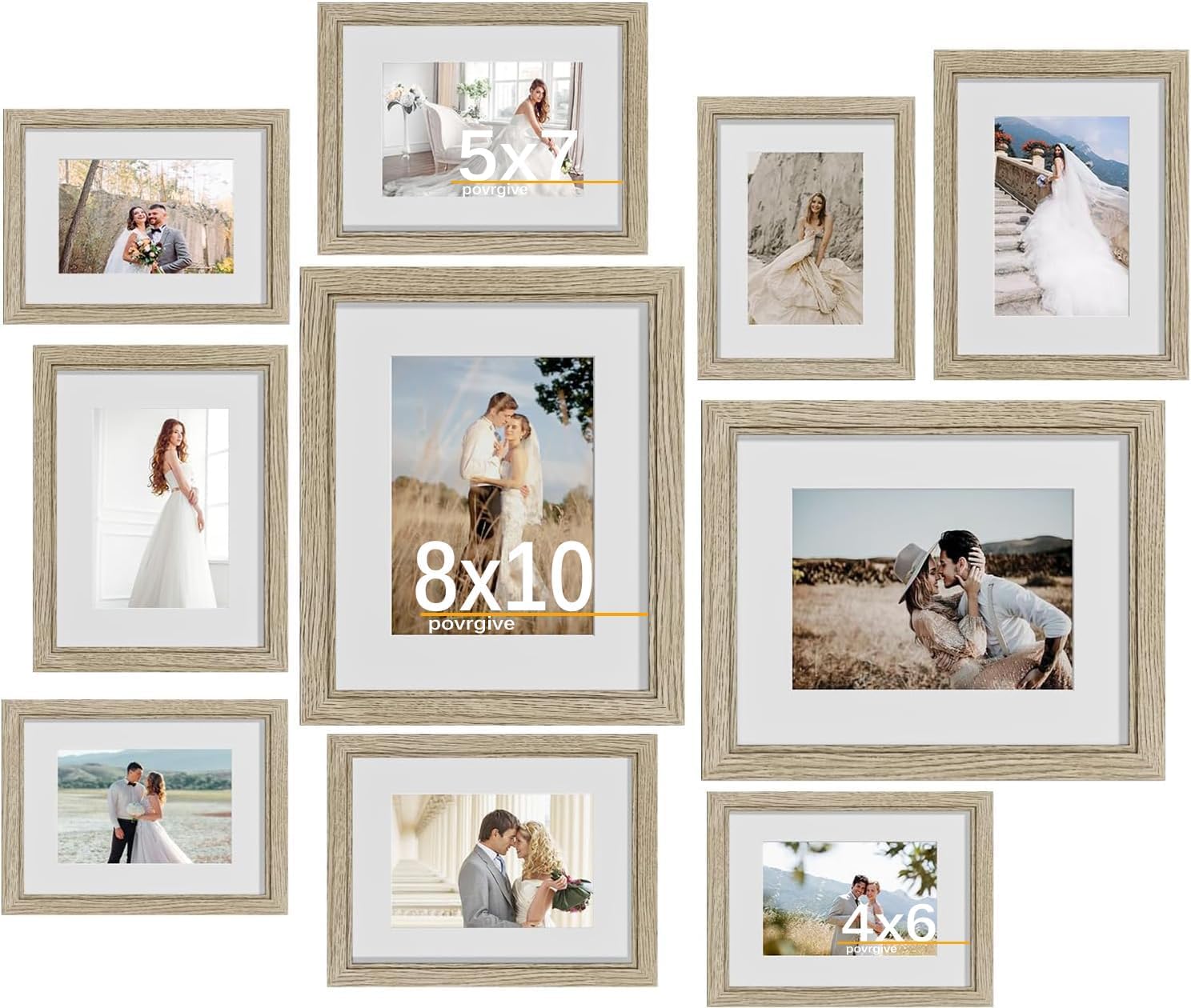 Povrgive 10 Pack Picture Frames Collage Wall Decor - Gallery Wall Frame ...