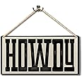 Amazon.com : Ryeolo Howdy Sign, Trendy Funky Howdy Western Wood Signs ...