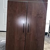 Amazon.com: Mainstays Tall Storage Cabinet, 4 Door (White Stipple ...