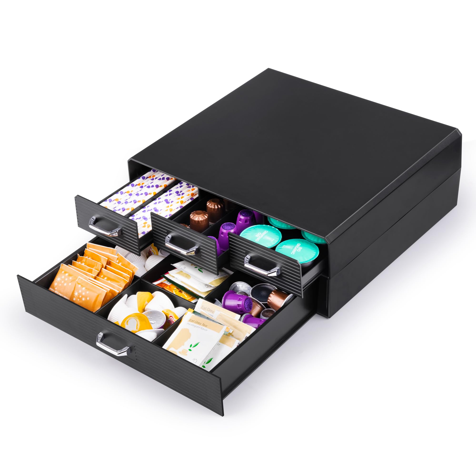 SZQINJI Coffee Pod Organizer 72/96 Pods Coffee Capsule Holder 2-Tier ...