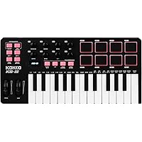 Amazon.com: KOKKO MIDI Keyboard, Mini KB-25 25 Key MIDI Controller With ...