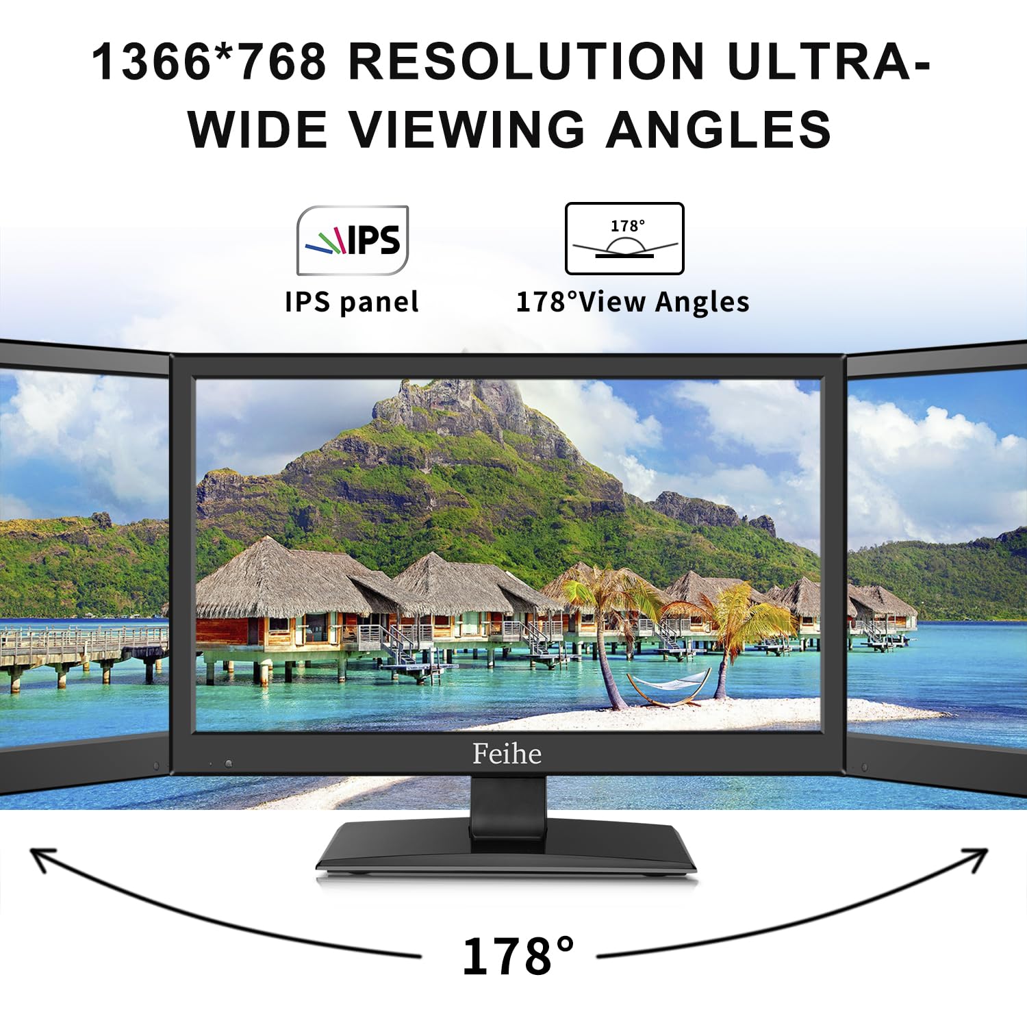 Mua Feihe 15.6 Inch Flat Screen TV with DVD Player Built-in, Small TV ...