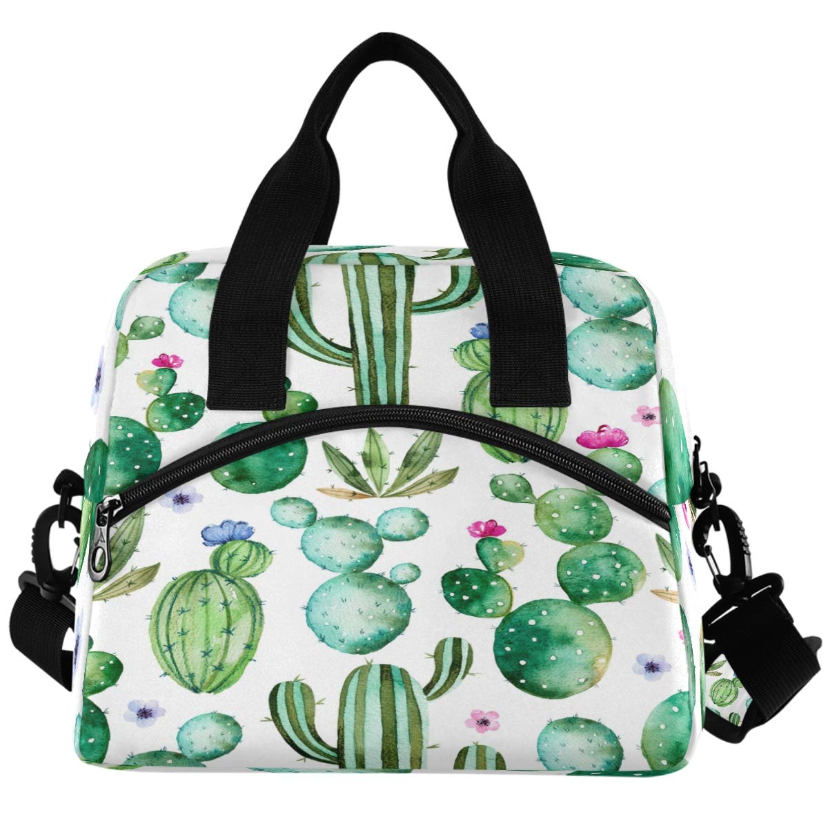 Watercolor Cactus Lunch Box Tropical Plant Cacti Flowers Lunch Bag ...