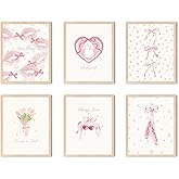 Amazon.com: EXCOOL CLUB Coquette Room Decor - Pink Coquette Posters for ...