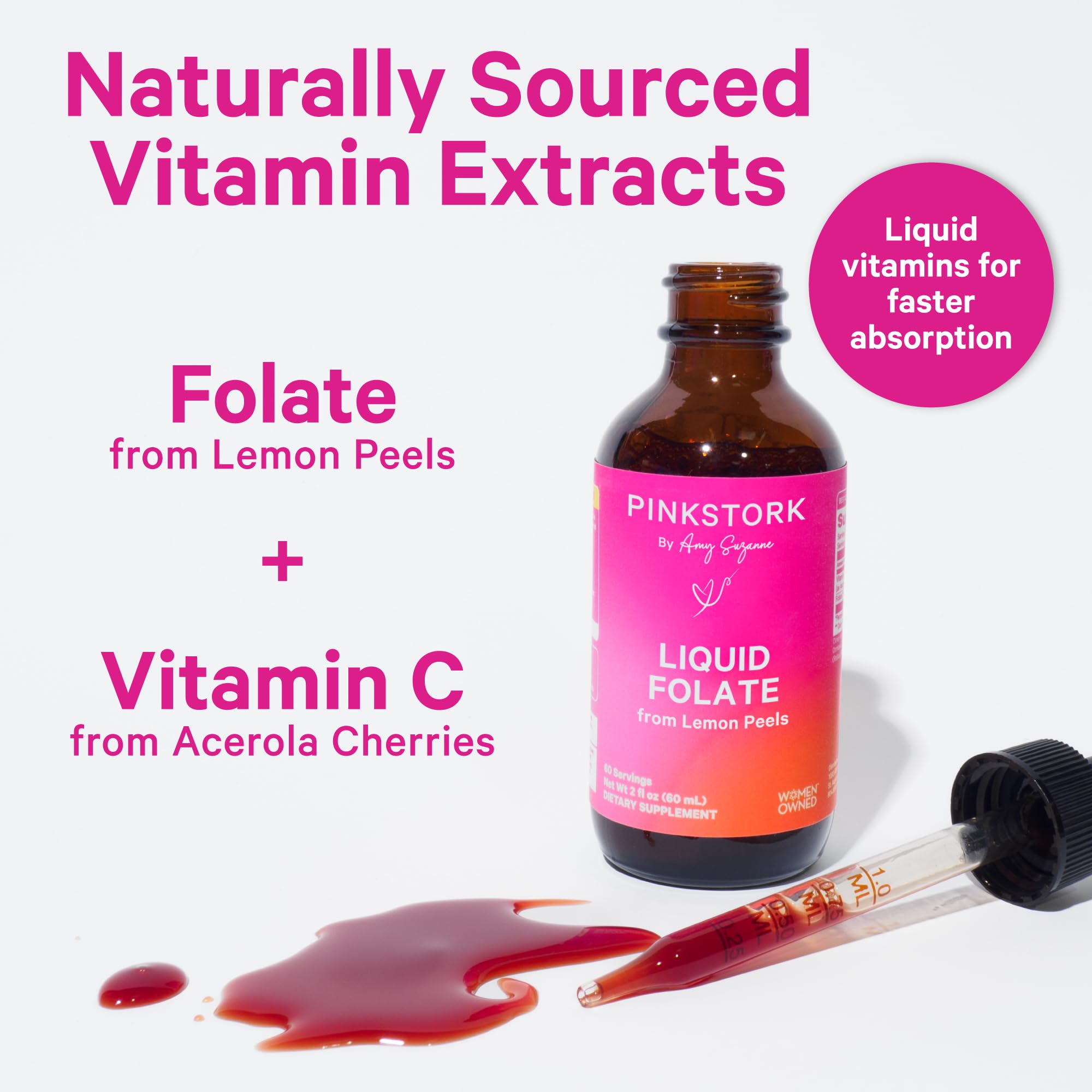 Mua Pink Stork Liquid Folate Drops – 5-MTHF Methylfolate B9 Vitamin ...