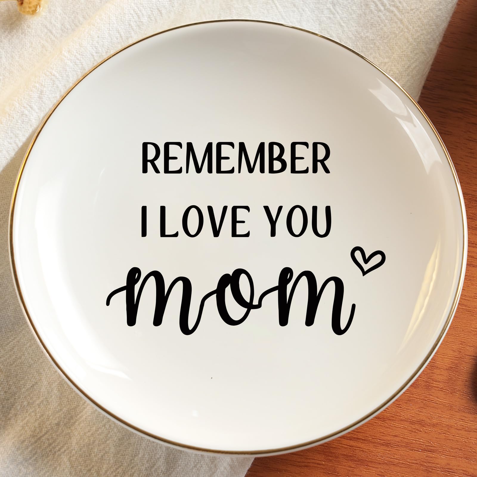Mothers Day Mom Gifts from Daughter Son, Ceramic Ring Dish Jewelry Tray ...