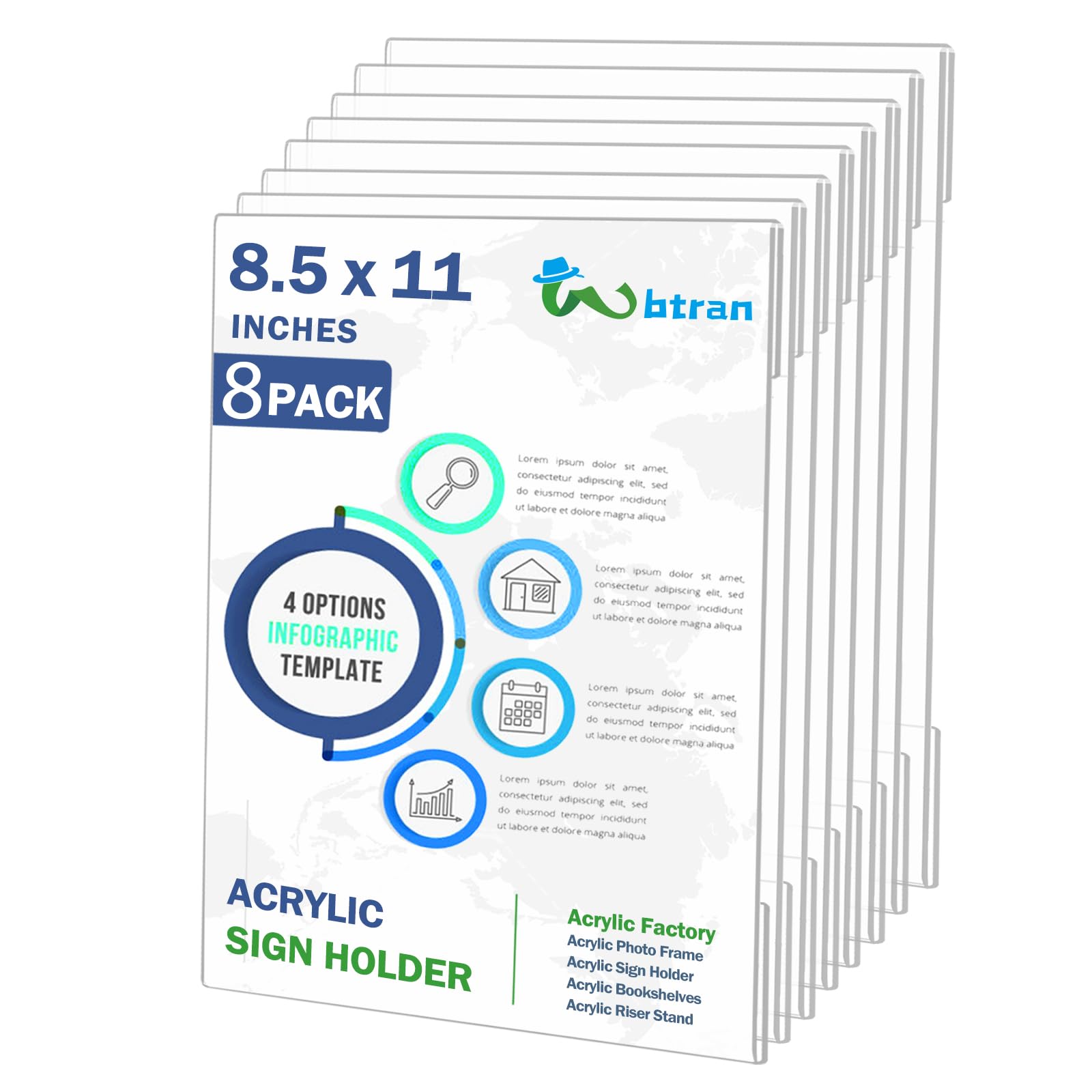 Mua Acrylic Sign Holder 8.5 x 11 Wall Mount - 8.5 X 11 inch Wall Mount ...