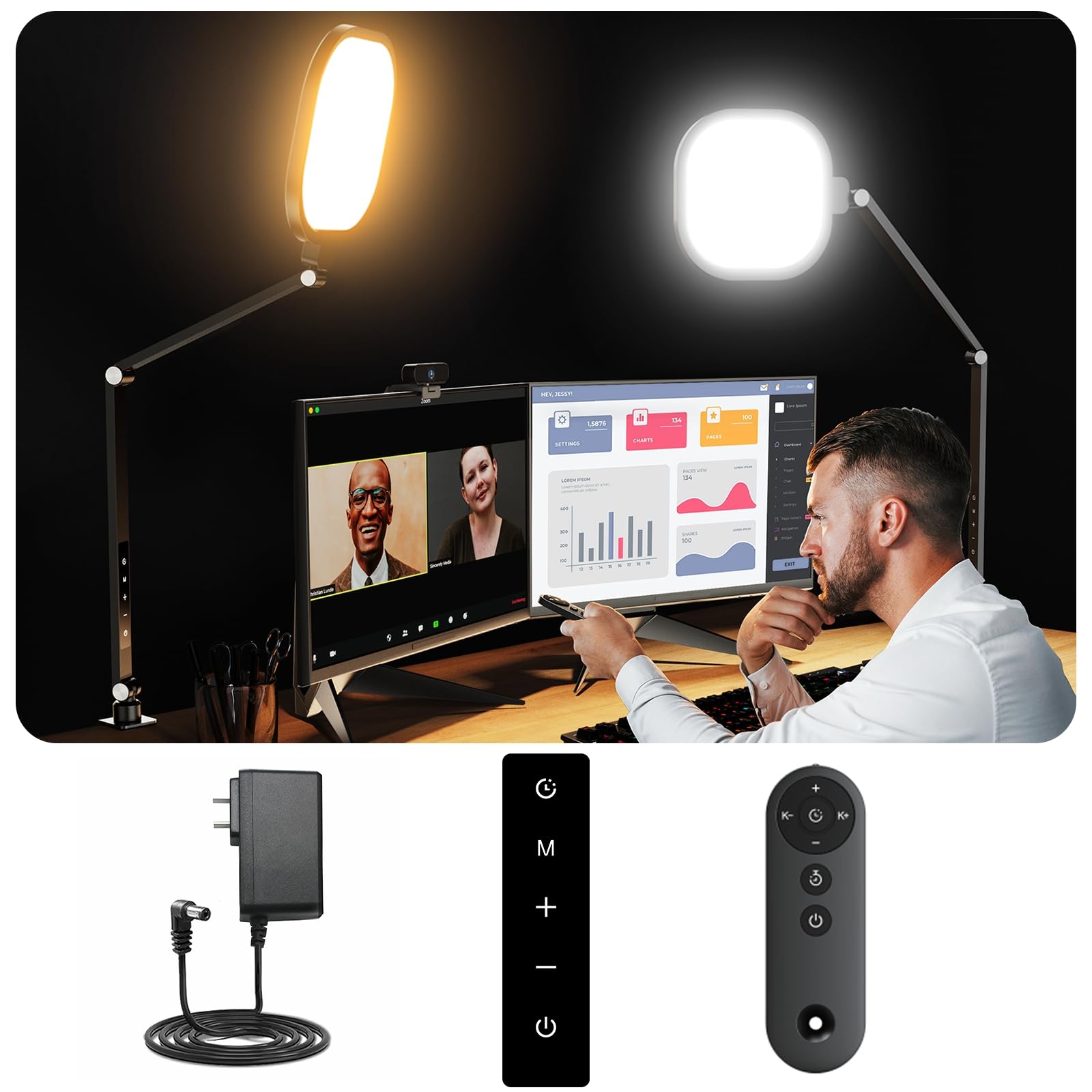 Mua Video Conference Light for Zoom Meeting, Computer Lights with Clamp ...