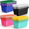 Amazon.com: Dandat 24 Pcs Plastic Cubby Bins Classroom Cubby ...