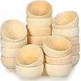 Amazon.com | Uiifan Set of 40 Wood Small Bowls Unfinished Wooden Mini ...
