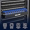 Iwillink 1U 19" Cable Manager 12 Slots Horizontal Rack Mount Wire ...