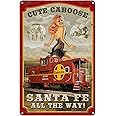 Amazon.com : Pinup Girl Railroad Train Poster Metal Tin Sign Vintage ...