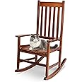 Amazon.com : Outvita Outdoor Rocking Chair, Solid Wood High Back Rocker ...
