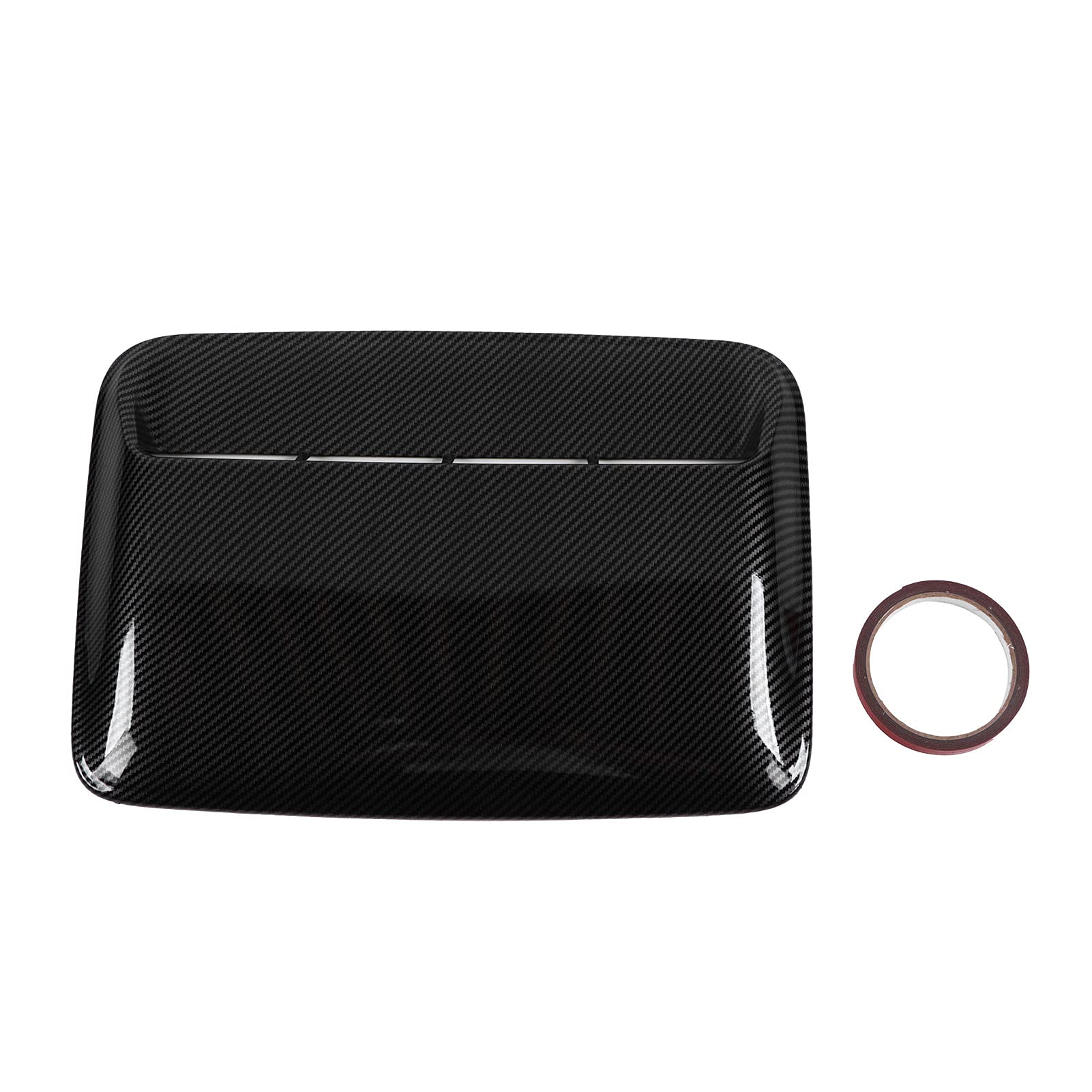 Bonnet Scoop Cover, ABS Carbon Fiber Hood Scoop Cover Universal for ...