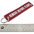 Amazon.com: Remove Before Flight DARK RED Key Chain Aviation ATV Motorcycle Pilot Crew Tag ...