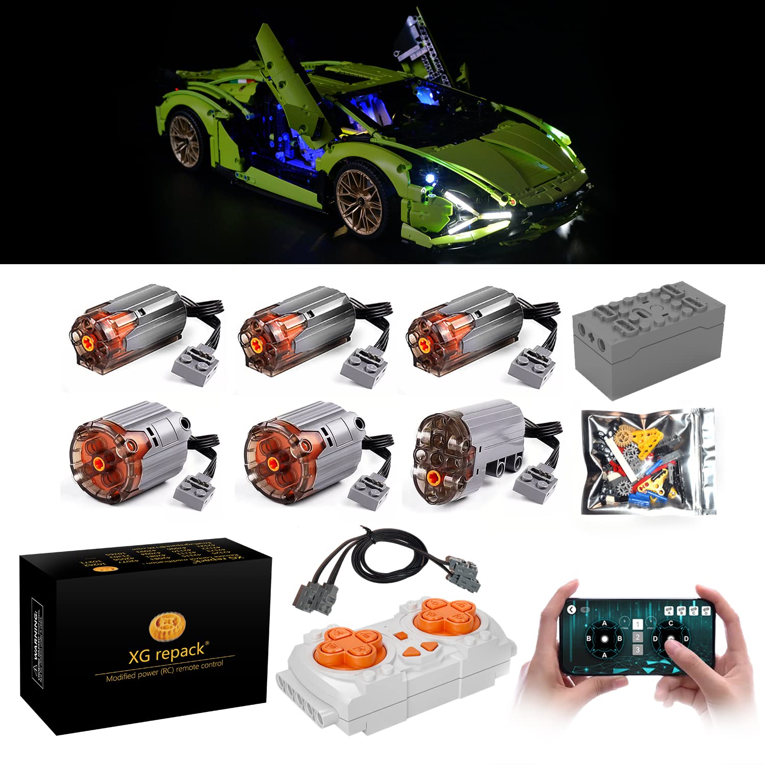 Mua XGREPACK Power Motor Remote Control for Lego Technic Lamborghini ...