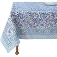 Amazon.com: CPC Tablecloth 100% Cotton 70x108 Inch Indian Block Print ...