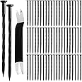 Amazon.com : 65 Pcs Landscape Edging Stakes, 8 Inch Plastic Anchoring ...