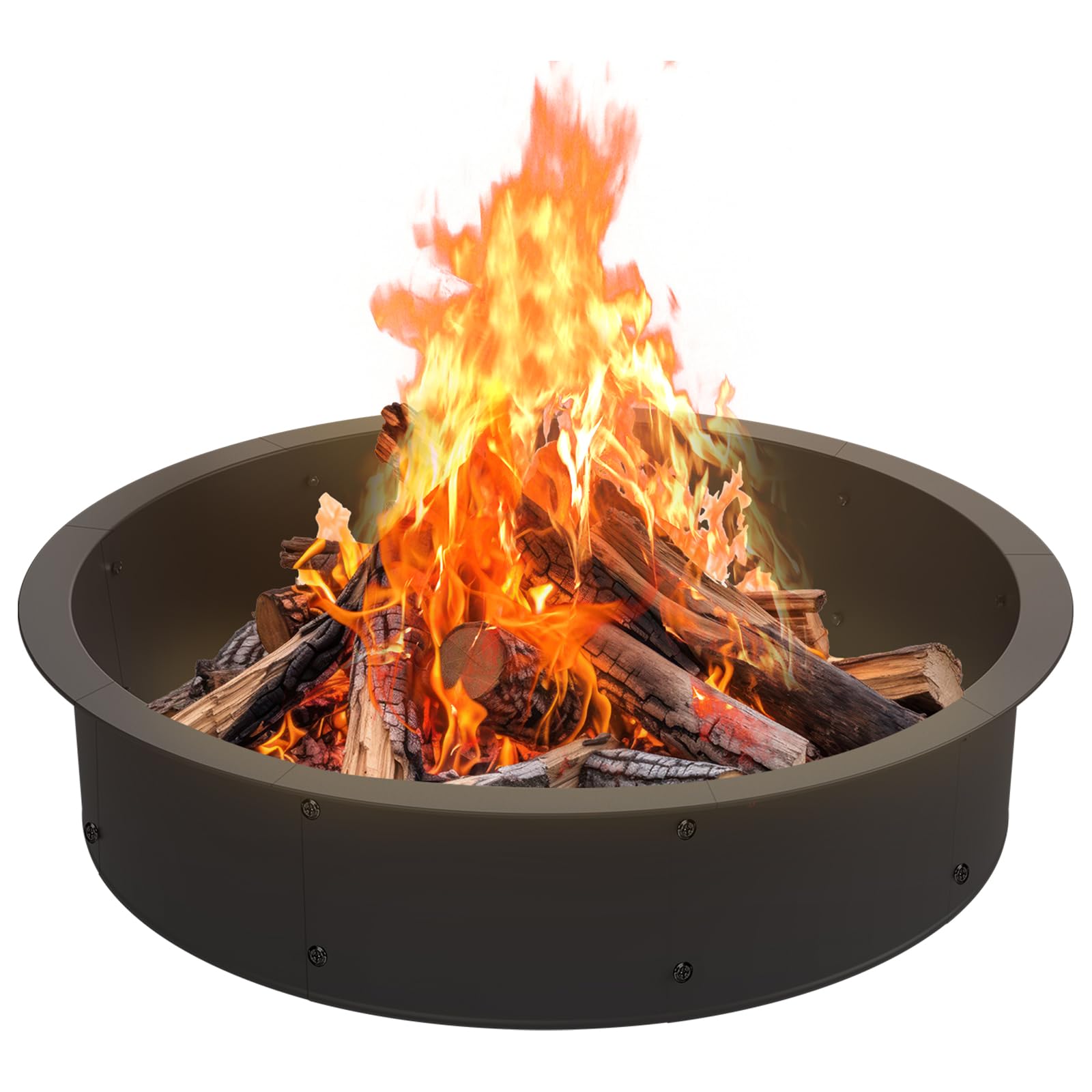 Skcoipsra Fire Pit Ring, 42-Inch Outer/37-Inch Inner DIY Fire Pit ...