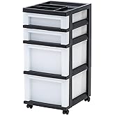 Amazon.com: IRIS USA Plastic Drawer Storage Organizer Rolling Cart ...