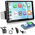 Amazon.com: Wireless CarPlay Single Din Car Stereo Touchscreen, Rimoody 9 inch Detachable Car ...