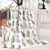 Amazon.com: The World of Rabbit Large Vintage Illustration Fleece ...