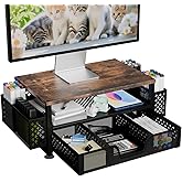 Amazon.com: Simple Trending Monitor Stand Riser and Computer Wood Desk ...