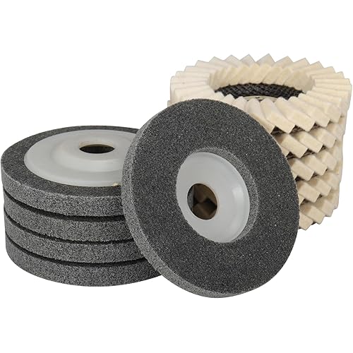 NuoDunco 4 1/2 Inch Nylon Fiber Polishing Wheel with Wool Felt ...