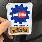 Amazon.com: Youtube CERTIFIED Master Automobile Technician patch (3"x4 ...
