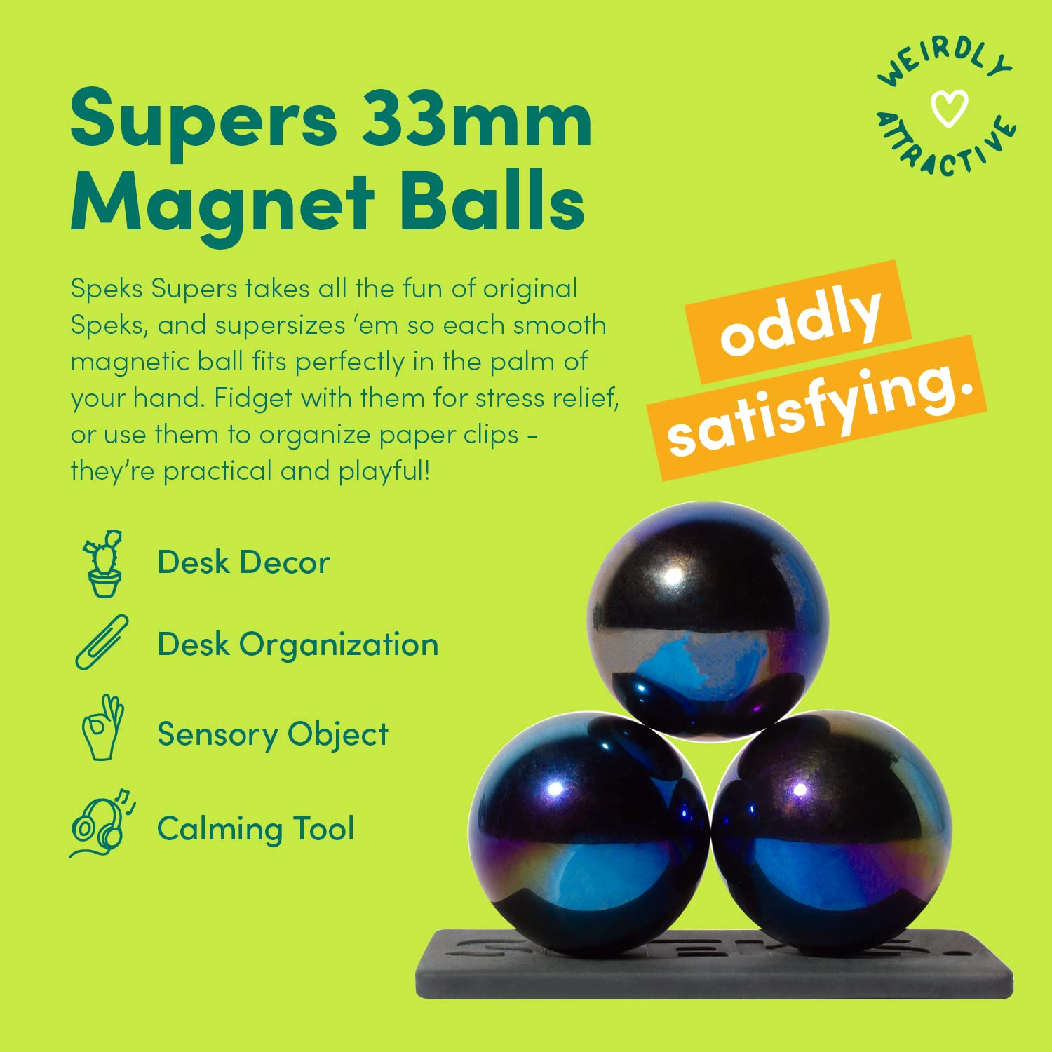 Speks Supers Magnetic Balls | Fidget Toys For Adults And Desk Toy For Office With Display Plate ...