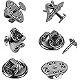 Amazon.com : 120 Pairs Silver Butterfly Clutch Tie Tacks Pin Back Metal ...