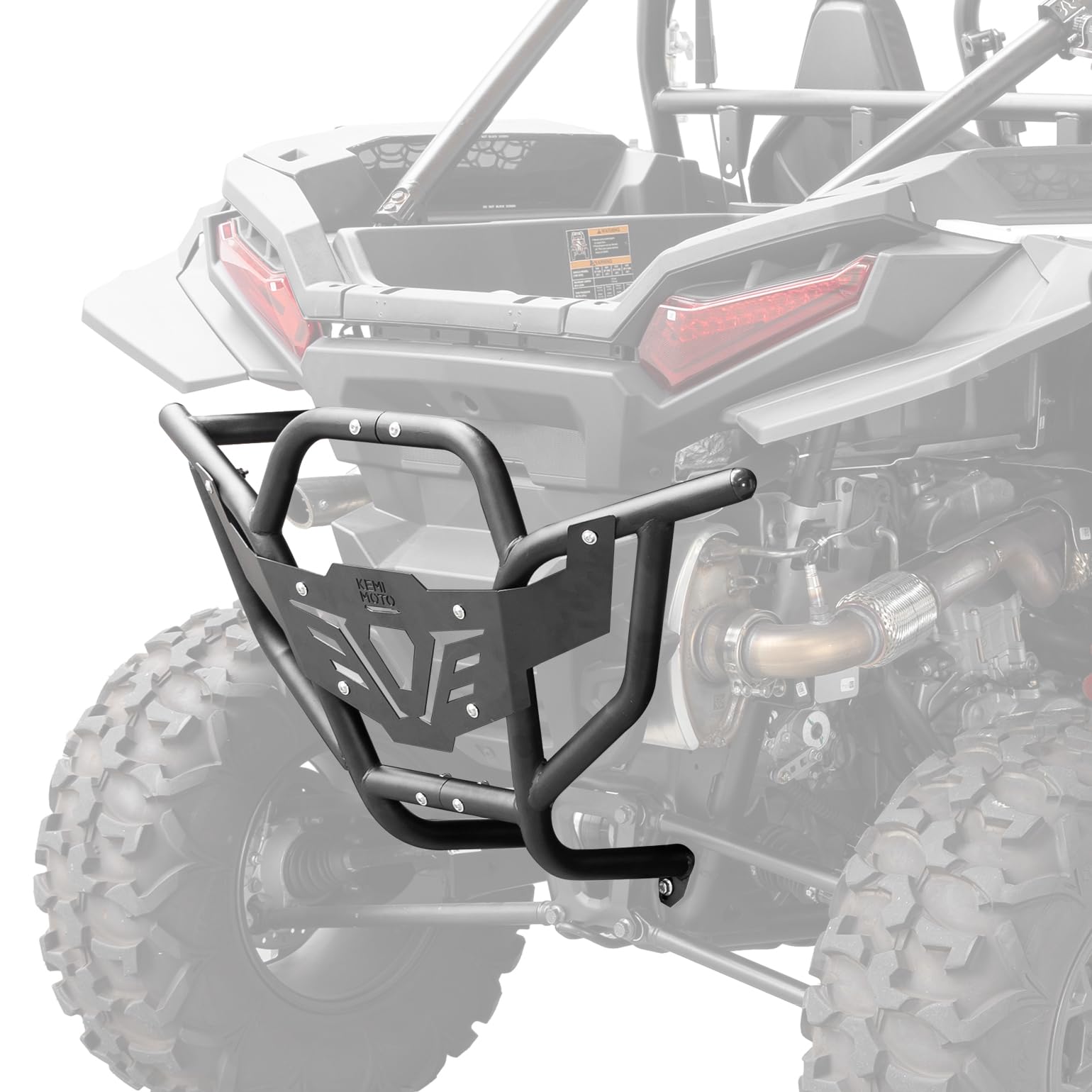 KEMIMOTO Heavy Duty Steel Rear Bumper Compatible with 2024 2025 Polaris ...