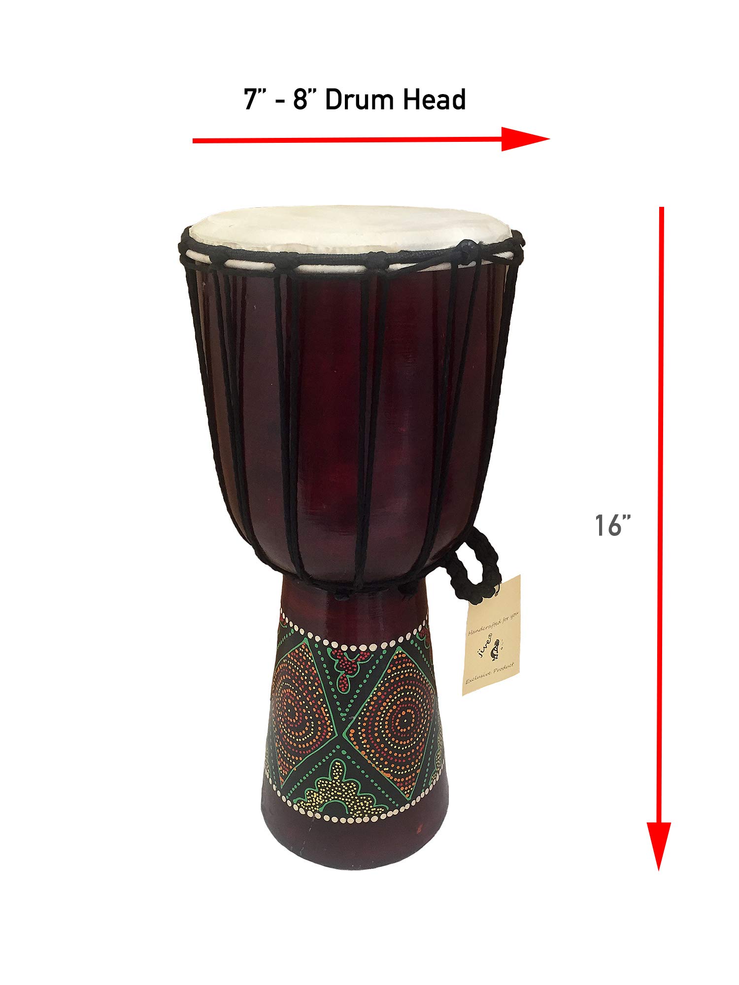 Mua Djembe Drum African Bongo Drum Solid Wood & Hand Painted LARGE SIZE ...