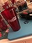 Amazon.com: Coca Cola Logo Ruby Red Plastic Tumblers Set of 4 - 16oz ...