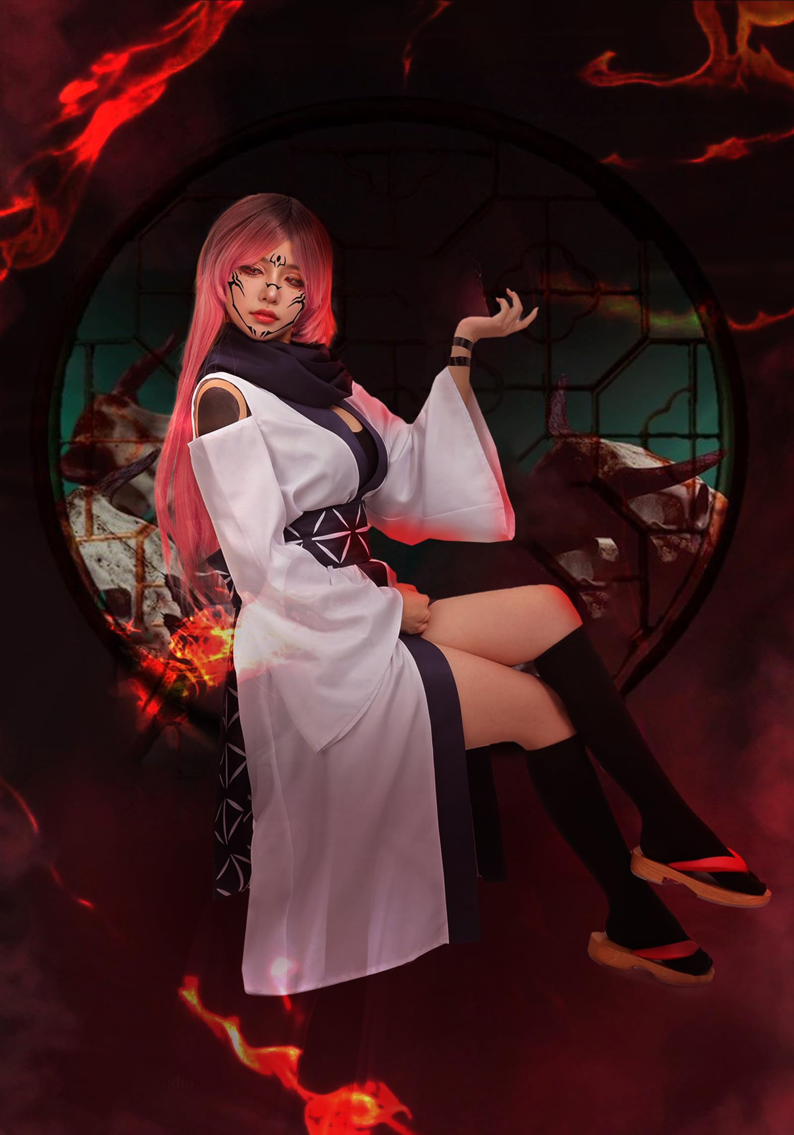 Mua C-ZOFEK Women Sukuna Cosplay US Size JJK Costume Kimono with ...