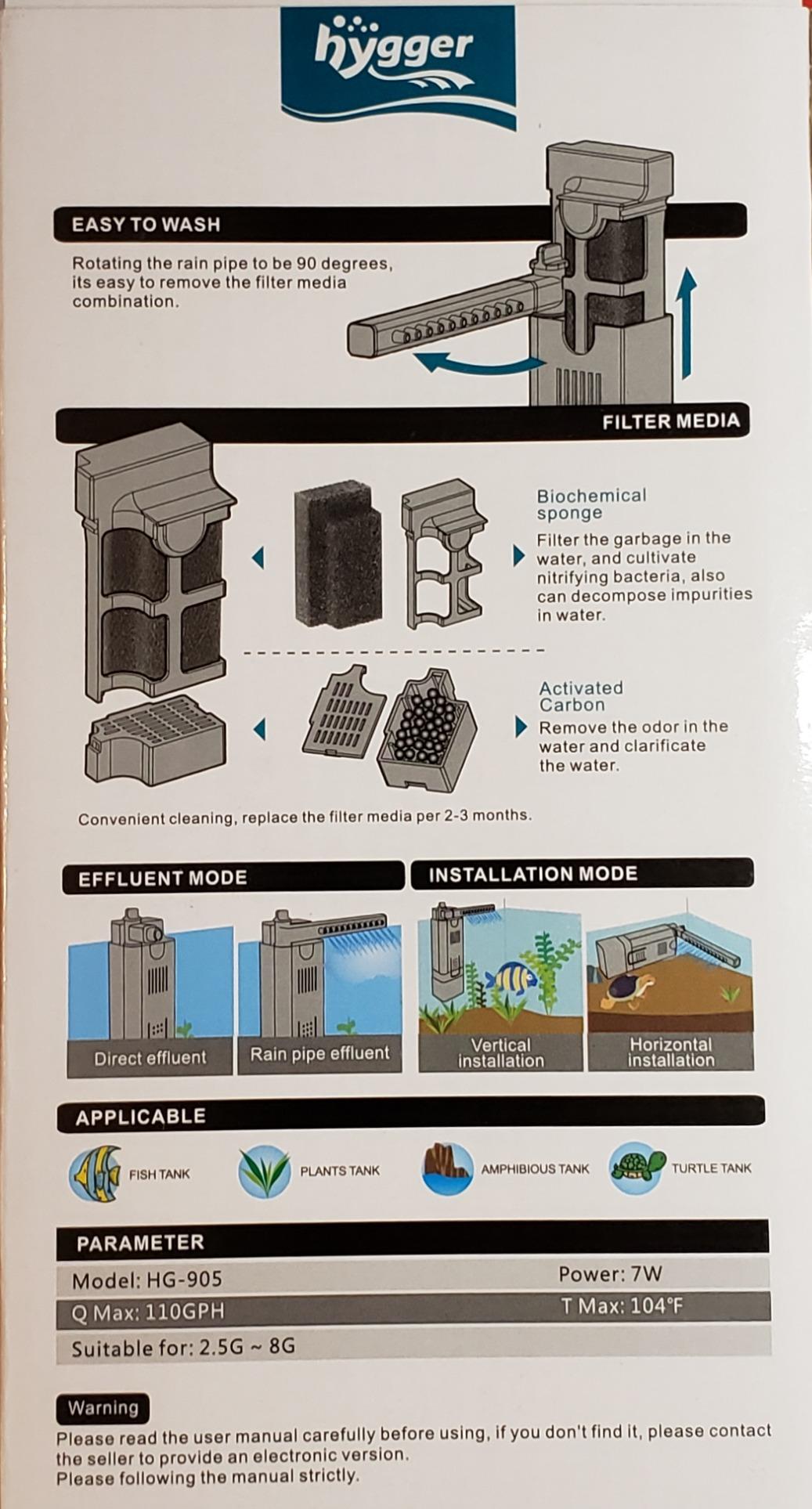 $24/mo - Finance Hygger Horizon 8 Gallon LED Glass Aquarium Kit for ...
