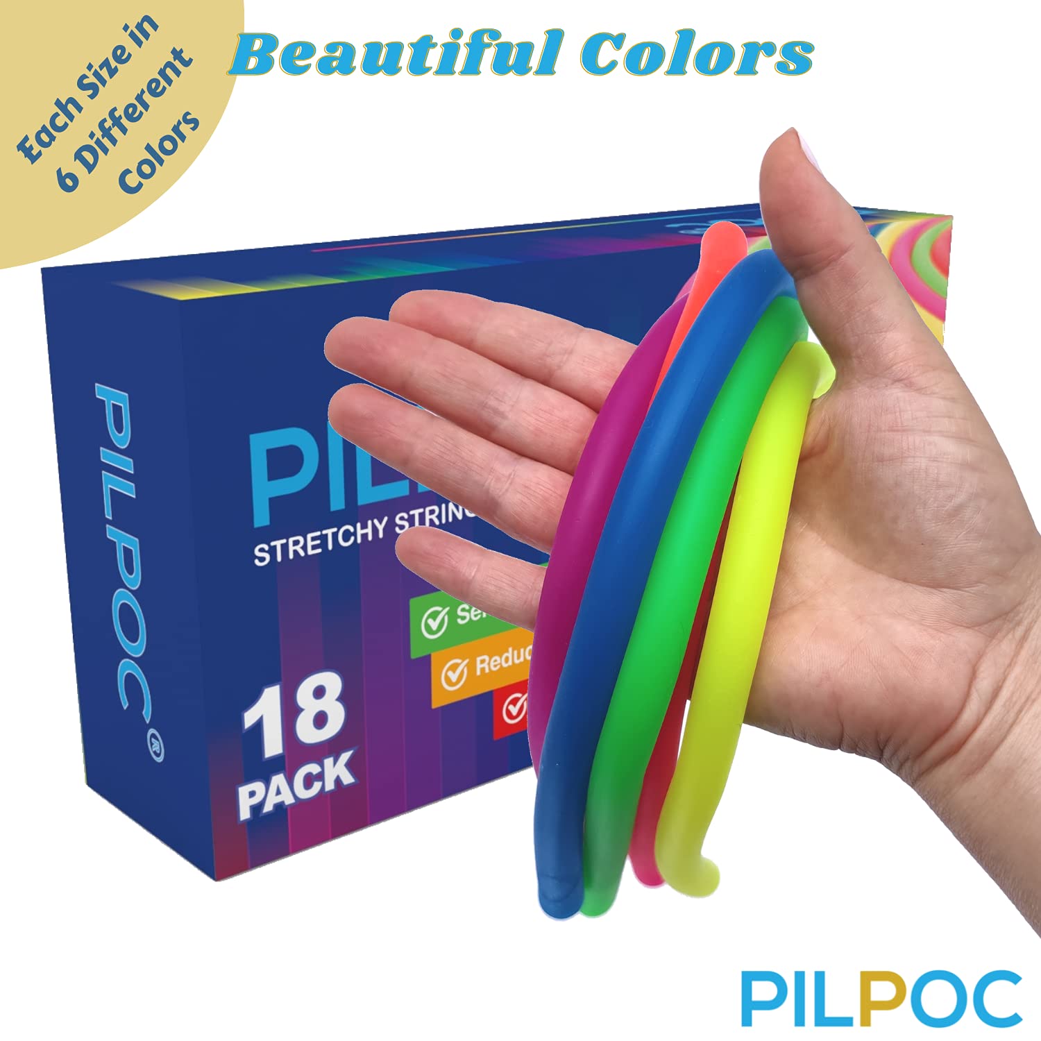 Mua PILPOC Unbreakable Monkey Noodles Super Stretchy String Sensory ...