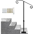 Zwinz Handrail Railing 38.8‘’H, Single Post Handrail Fits 1 or 2 Steps ...