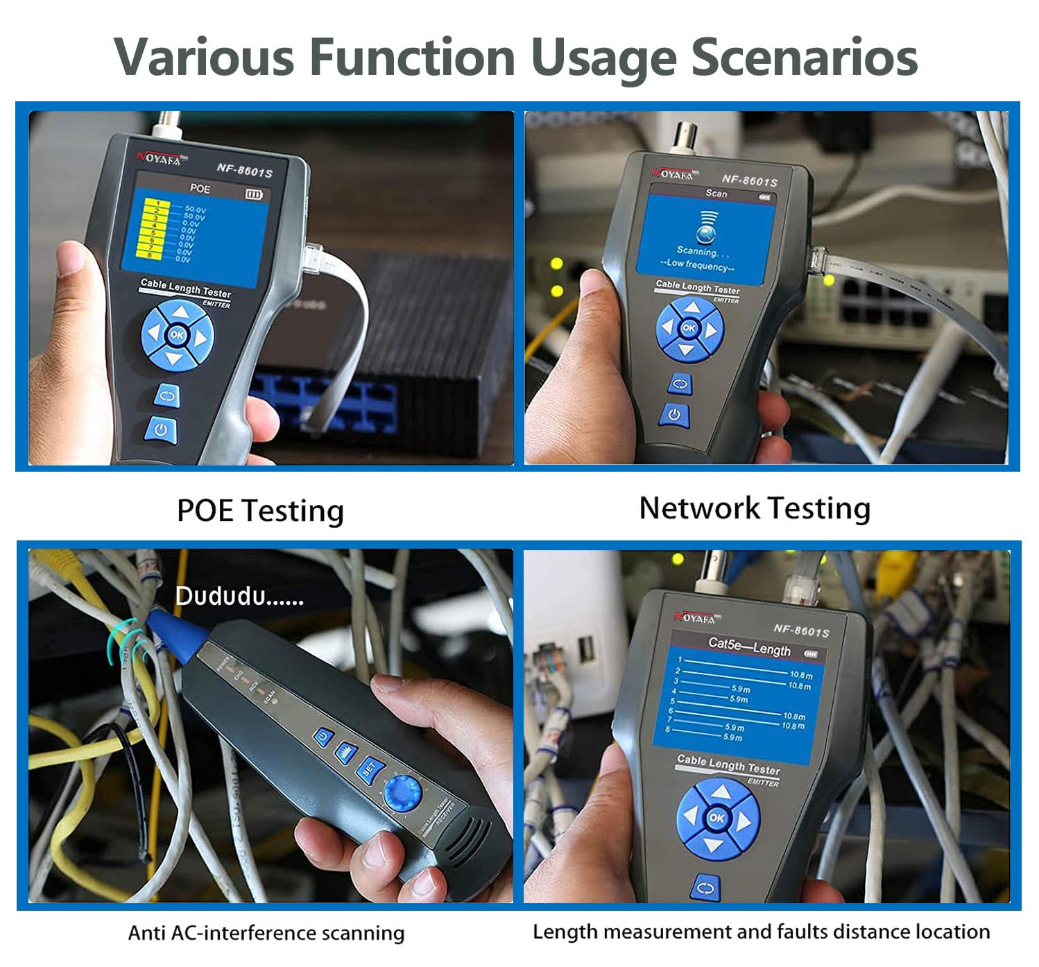 Mua NOYAFA NF-8601S Network Cable Tester RJ45 RJ11 LAN Cable Length ...